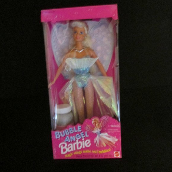Barbie | Toys | Nib Vintage 9s Bubble Angel Barbie Doll Fairy Blonde ...